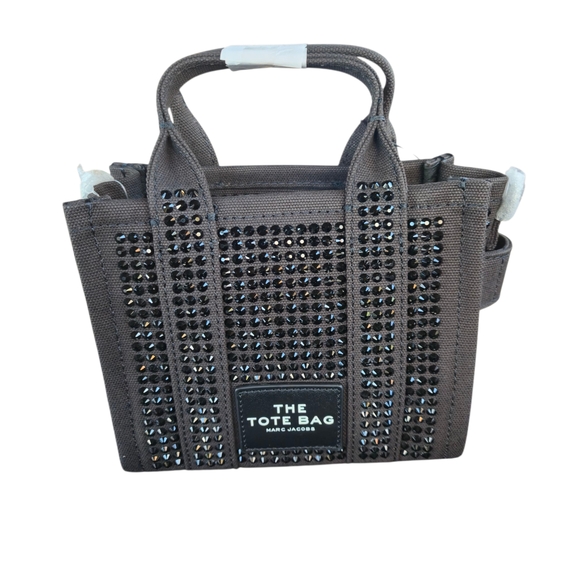 Marc Jacobs | Bags | Marc Jacobs The Crystal Canvas Mini Tote Bag Black ...